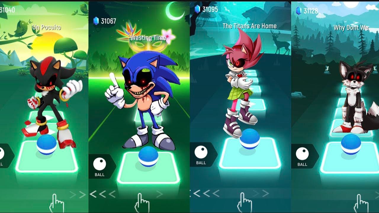 Tiles Hop with Sonic characters - YouTube