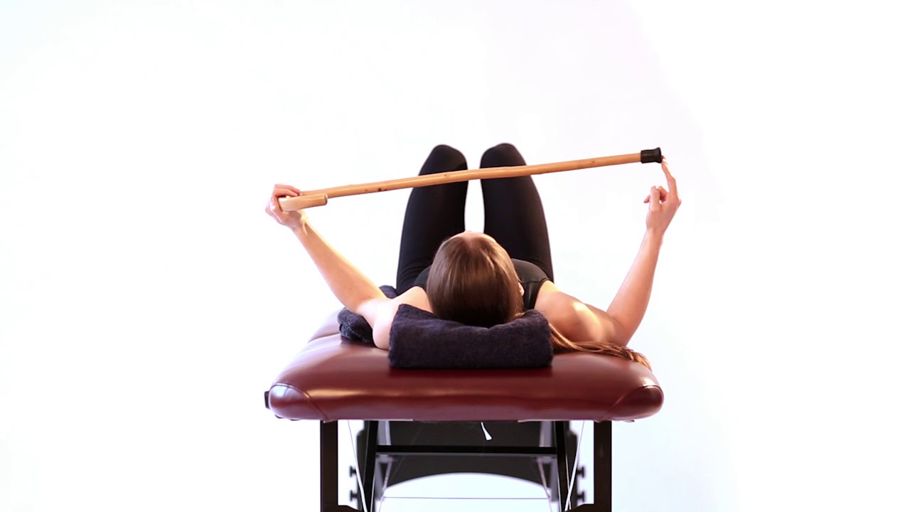 Ext rot with stick in lying - YouTube