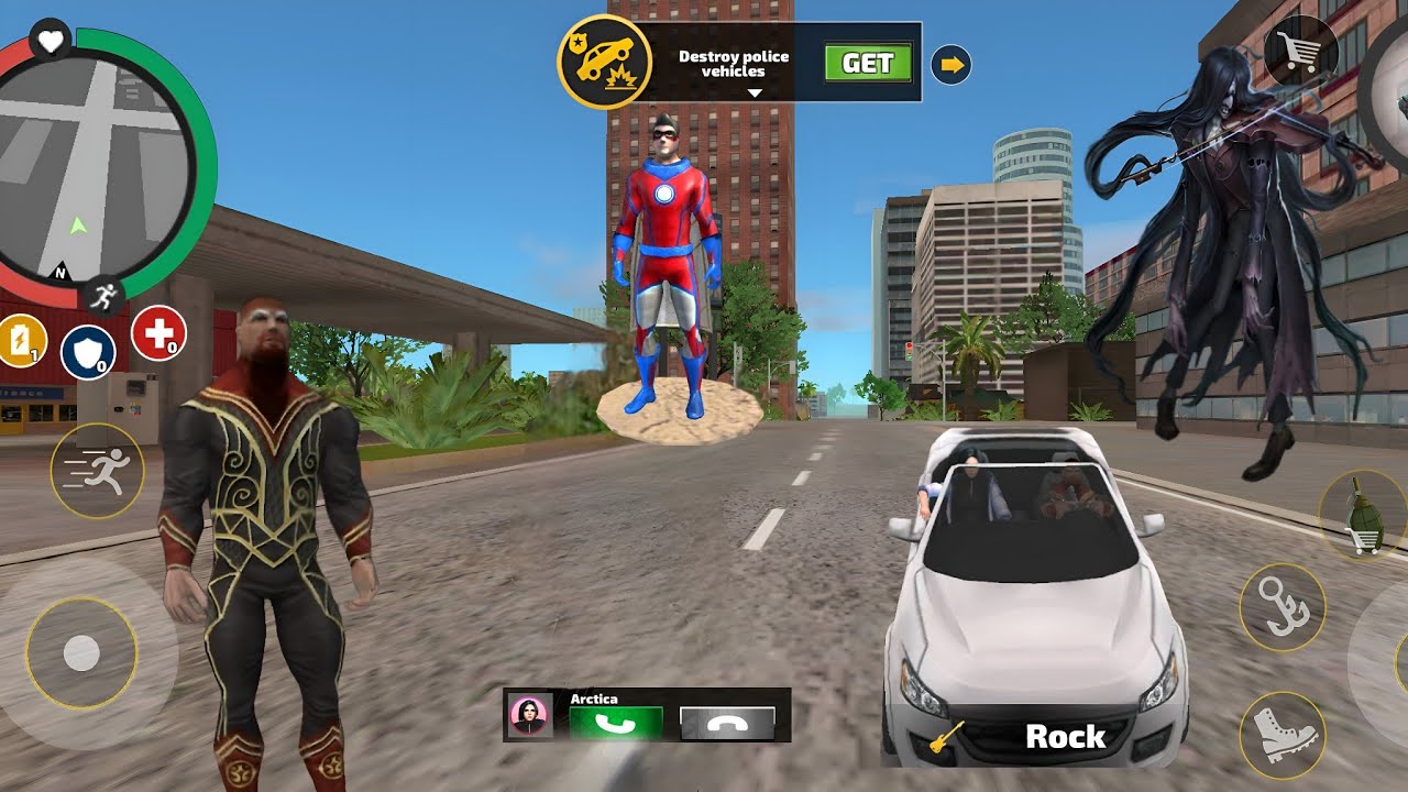 Rope hero mission Superhero arctic - YouTube