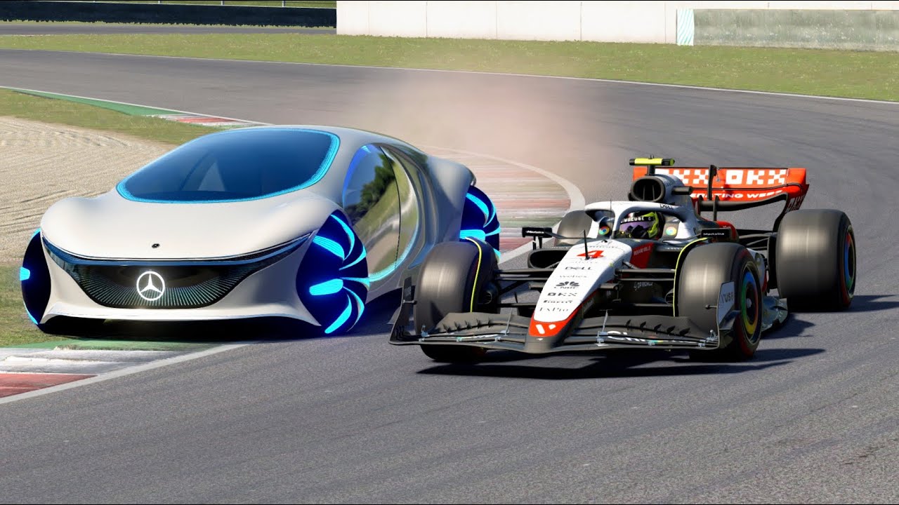 Mercedes-Benz AMG Vision AVTR vs F1 Racingcars at Mugello - YouTube