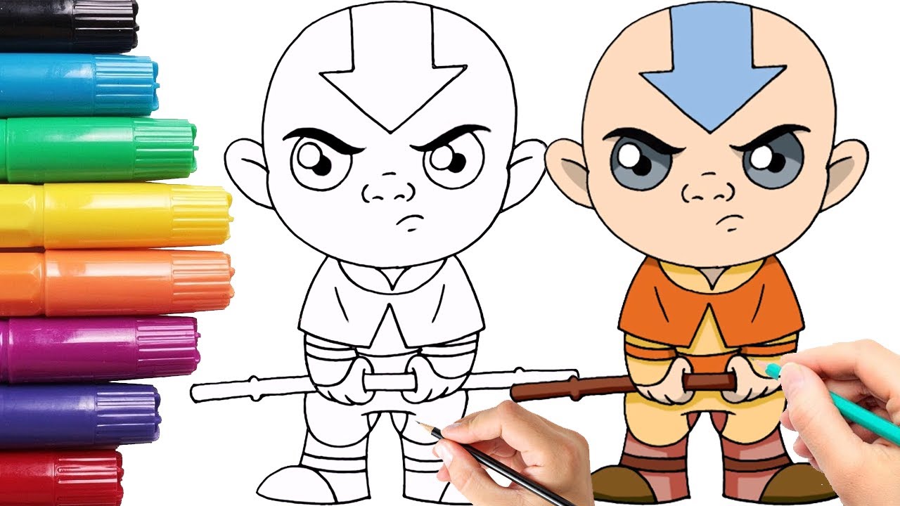 How to Draw Aang | Avatar- The Last Airbender - YouTube