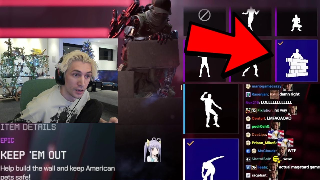 xQc Shocked by Donald Trump Emote in Game - YouTube
