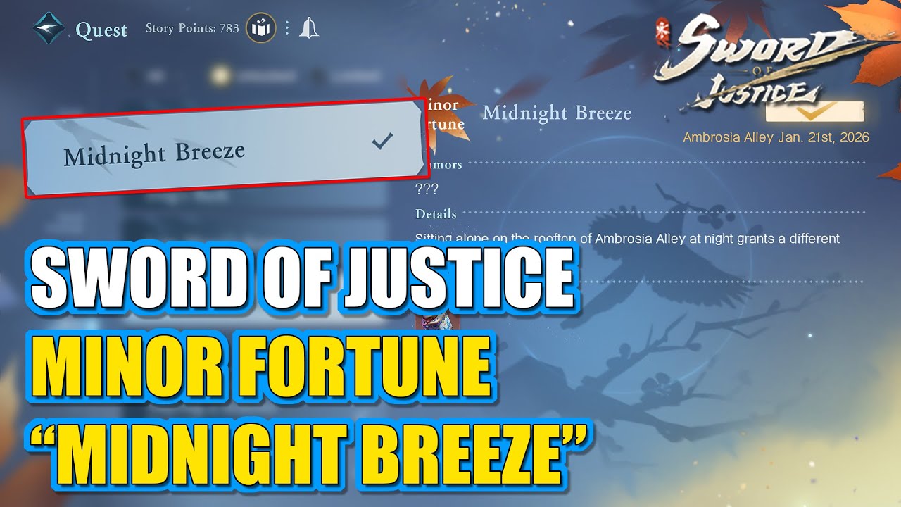 [Minor Fortune] How to trigger Minor Fortune “Midnight Breeze” Sword of ...