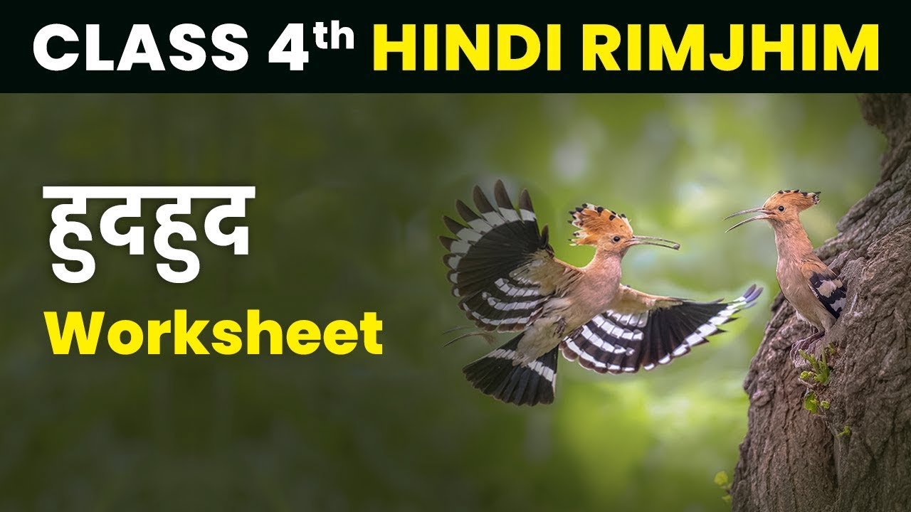 हुदहुद | Hudhud - Worksheet | NCERT Class 4 Hindi Chapter 13 - YouTube