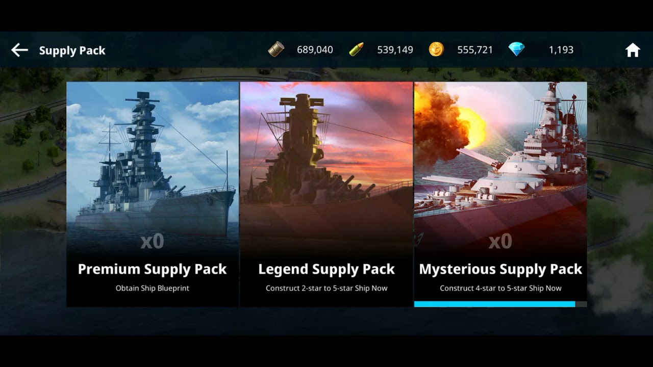 Warship Fleet Command: Triple Supply Packs - YouTube