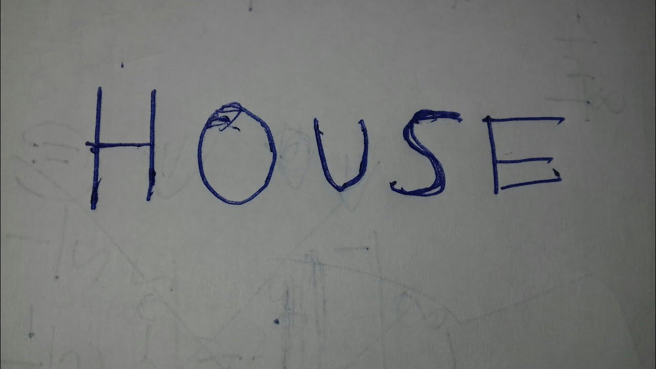 How to draw house using word house - YouTube