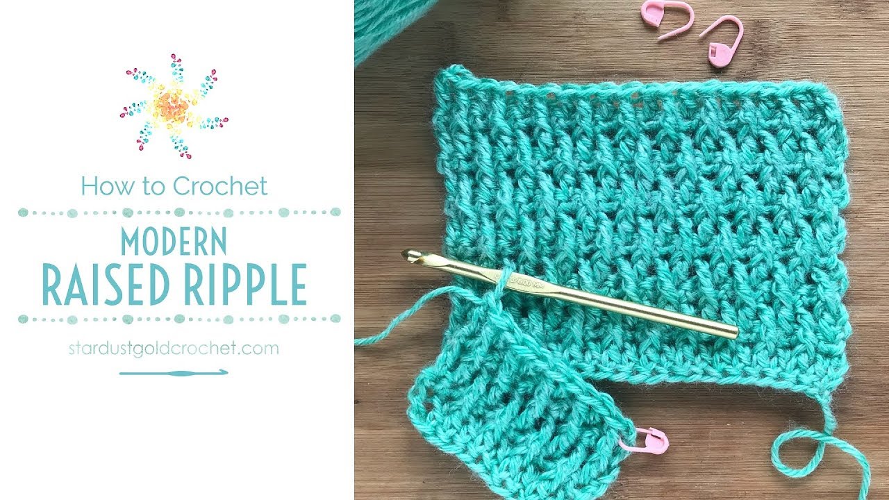 Modern Raised Ripple Crochet Stitch Tutorial | Stitch Explorer Series ...