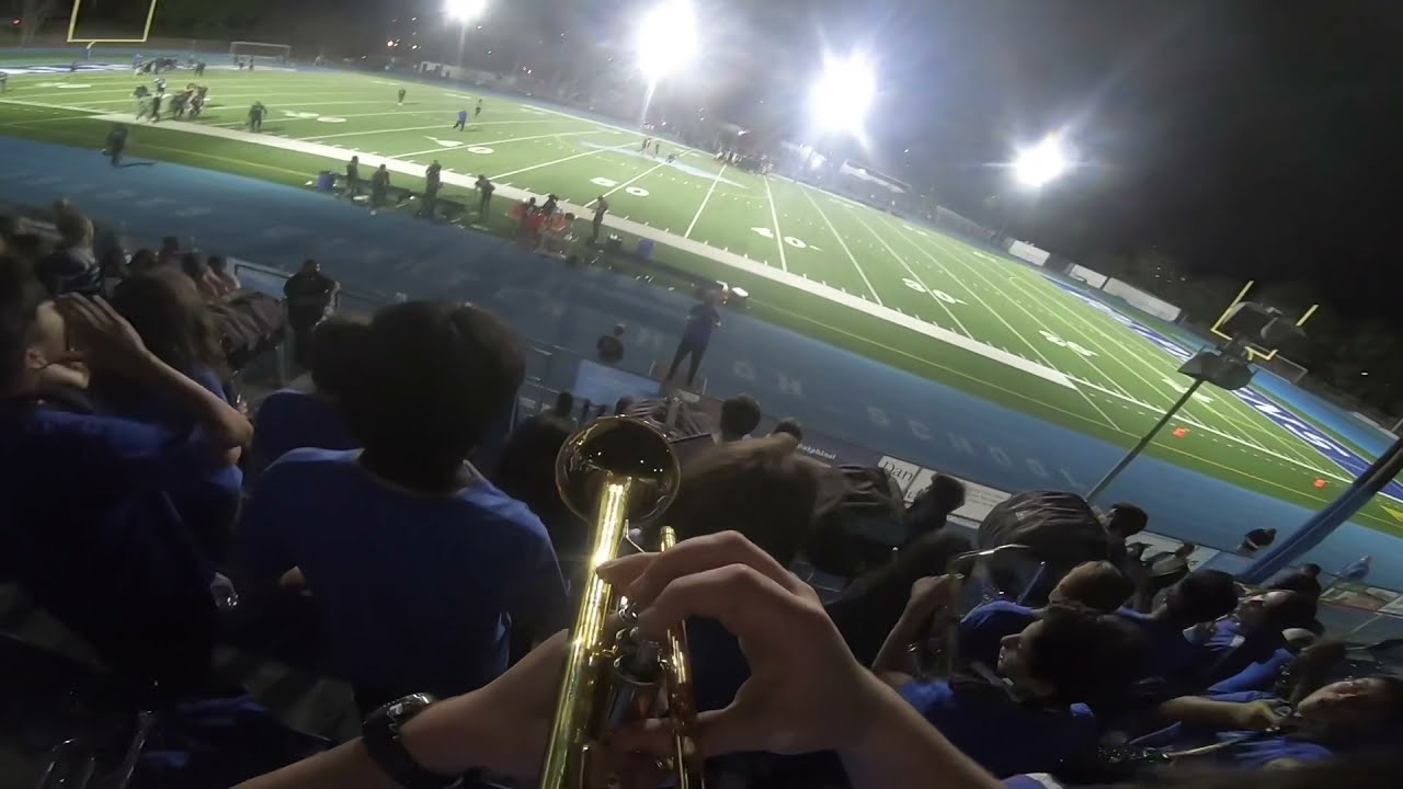 Pali High Marching Band Pep Tunes - Lead Trumpet POV - YouTube