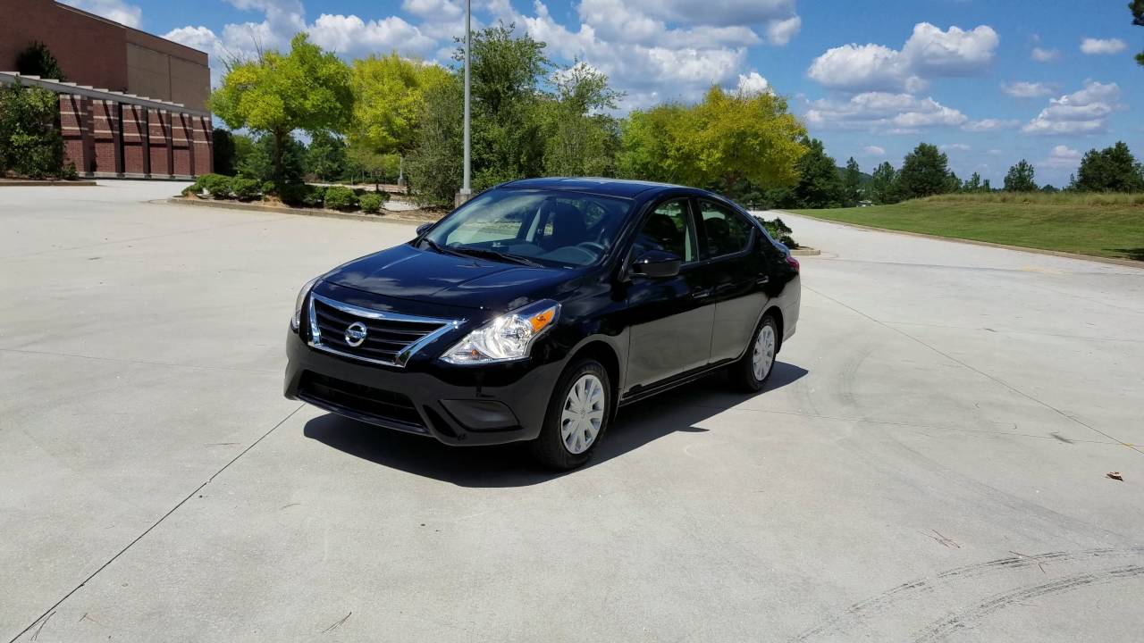 My new 2016 Nissan Versa S start up walk around super black - YouTube