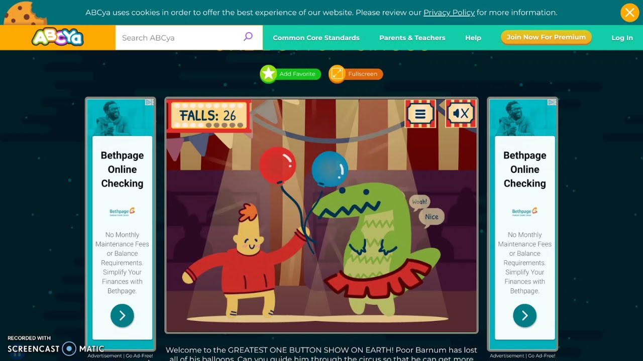 playing one button circus - YouTube