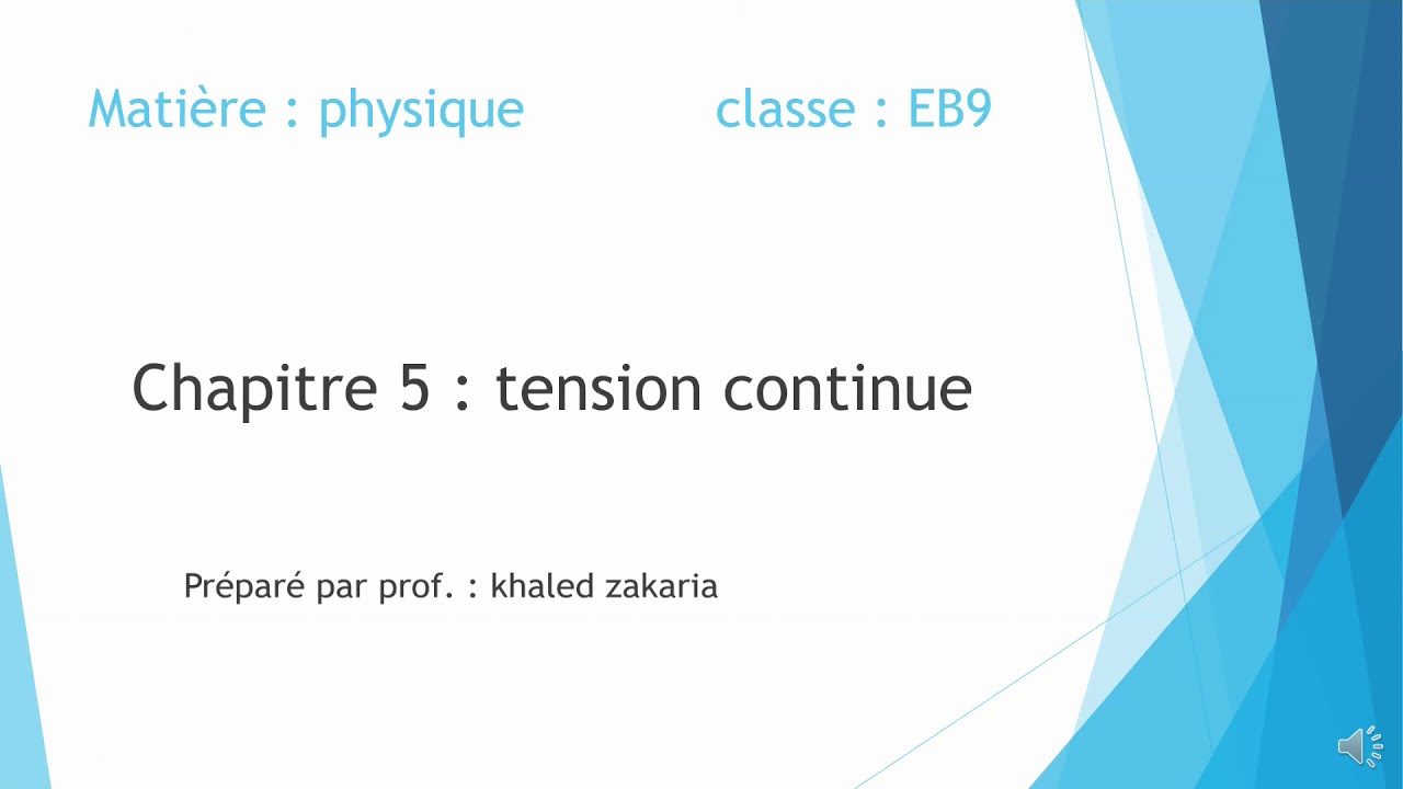 EB9- tension continue (partie 1) - YouTube