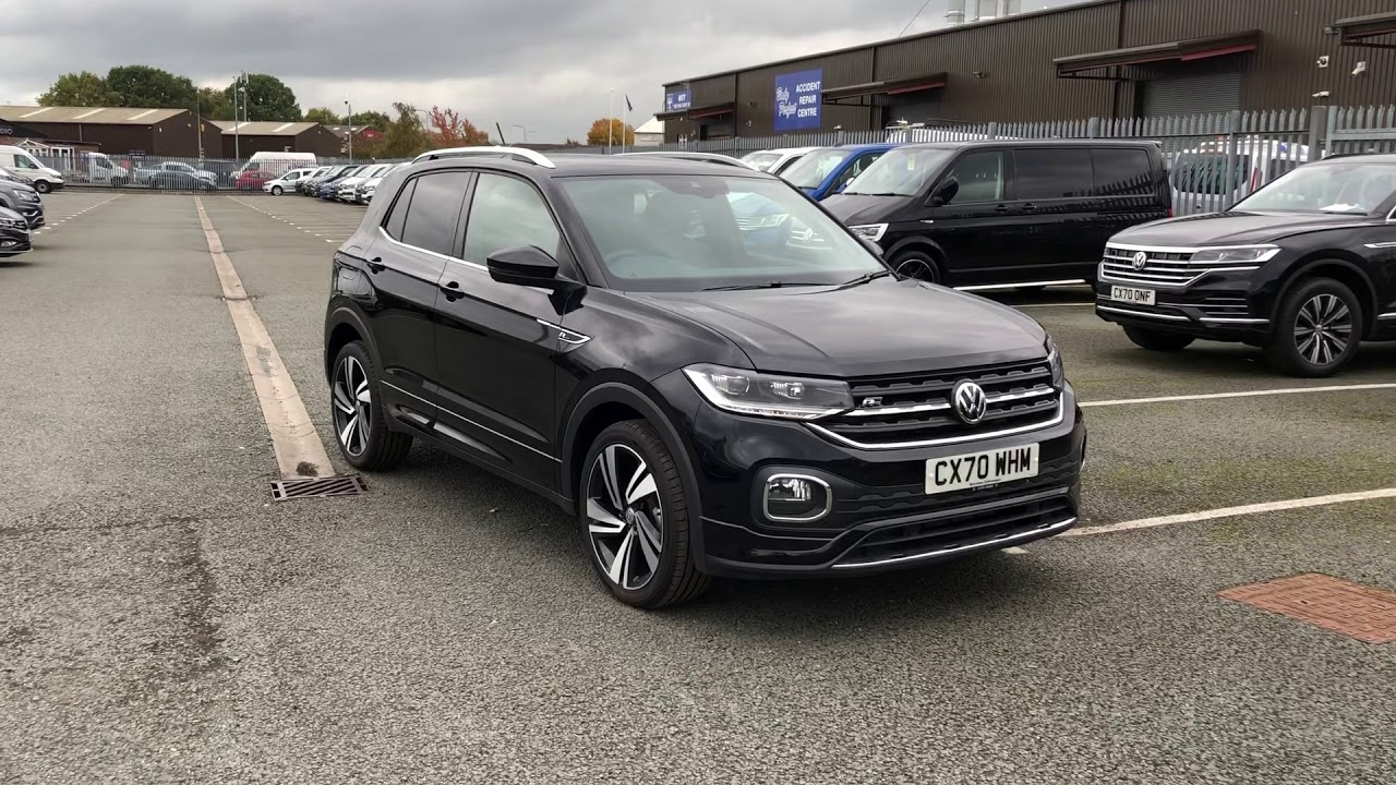 Volkswagen T-Cross 1.0TSI R-Line Deep Black | Wrexham Volkswagen - YouTube