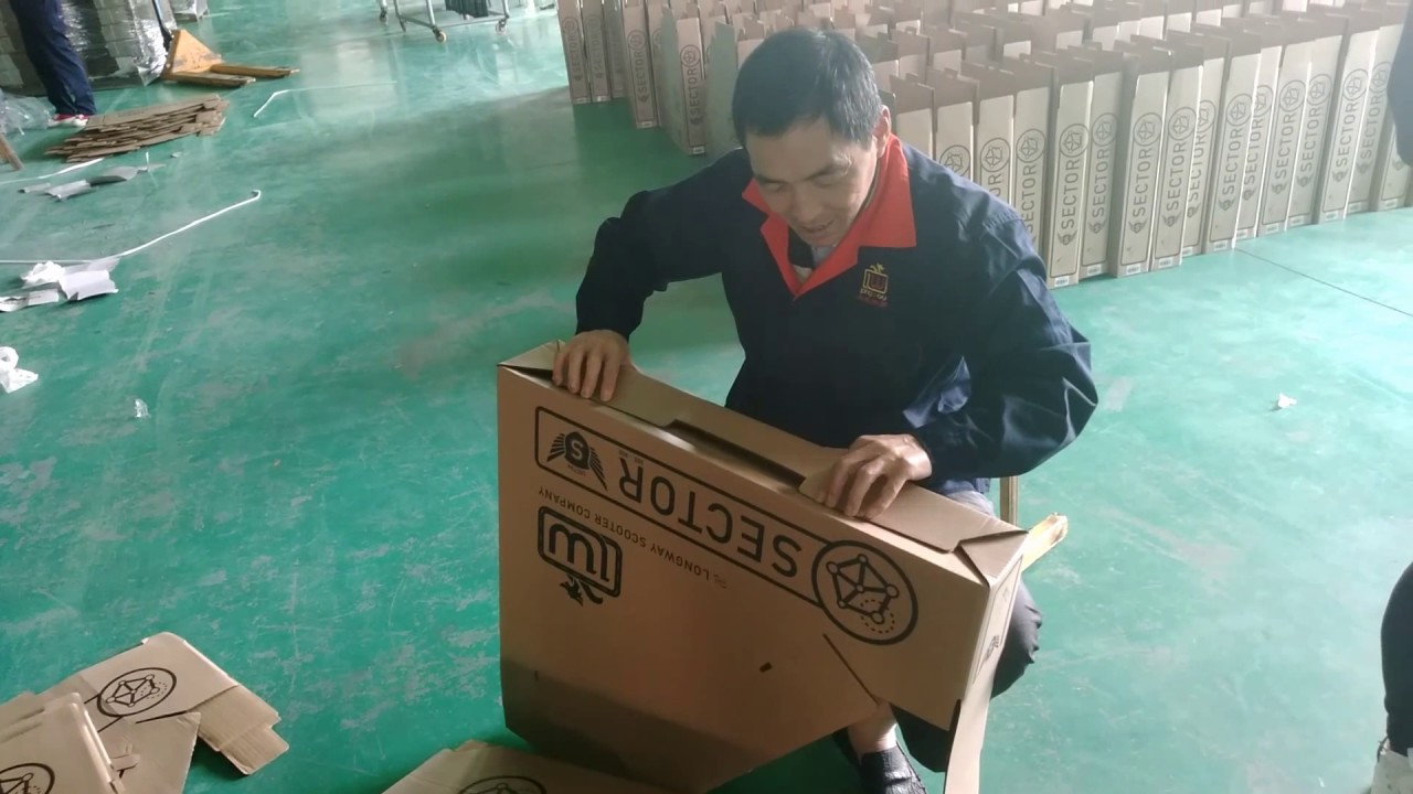 Longway stunt scooter carton box assembly - YouTube