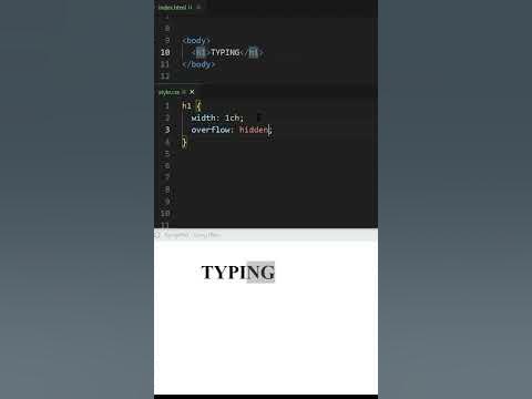 🔥 ¡CSS Efecto Typing en 30s! 💻 - YouTube