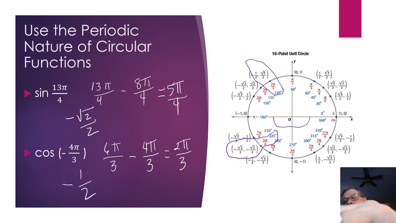 Use the Periodic Nature of Circular Functions - YouTube