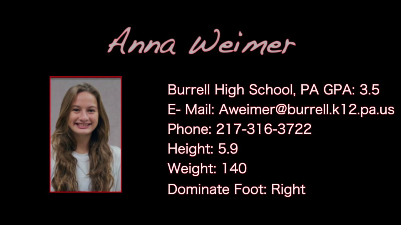 Anna Weimer Highlight Video- Burrell High School - YouTube