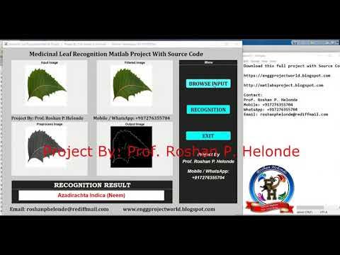 Medicinal Leaf Classification Using Image Processing With Source Code Medicinal Leaf Detection ...