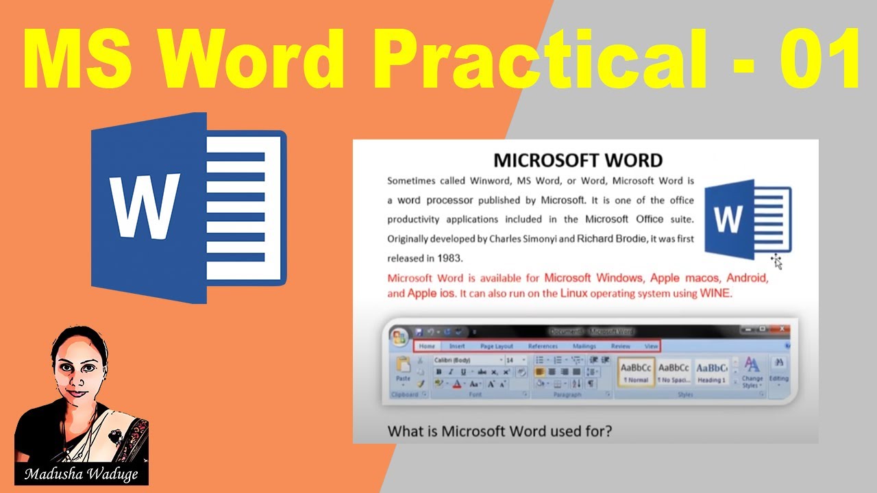 Microsoft Word Practical 01 - YouTube