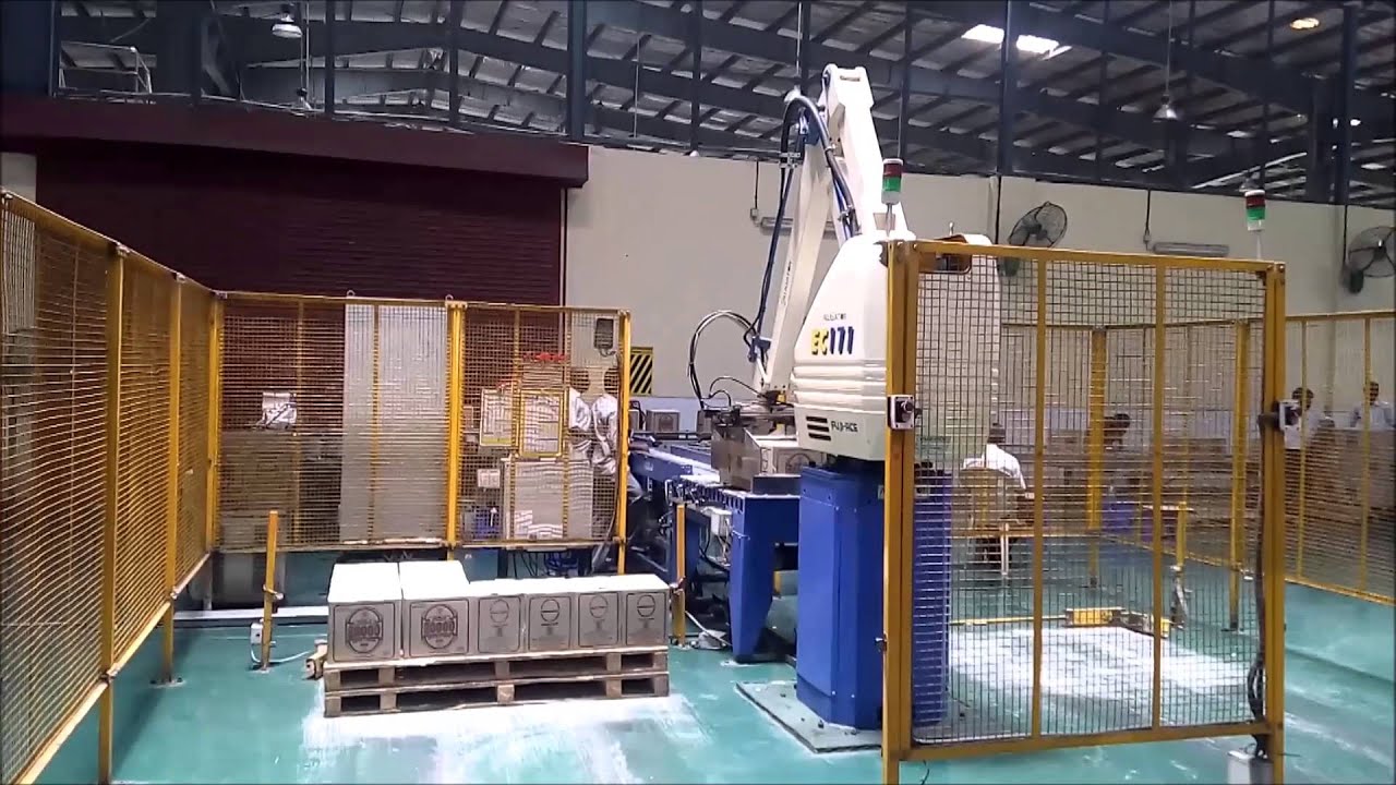 Low Cost Robotic Box Palletizer - YouTube