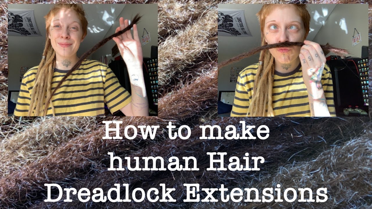 How to make Human Hair Dreadlock Extension - YouTube