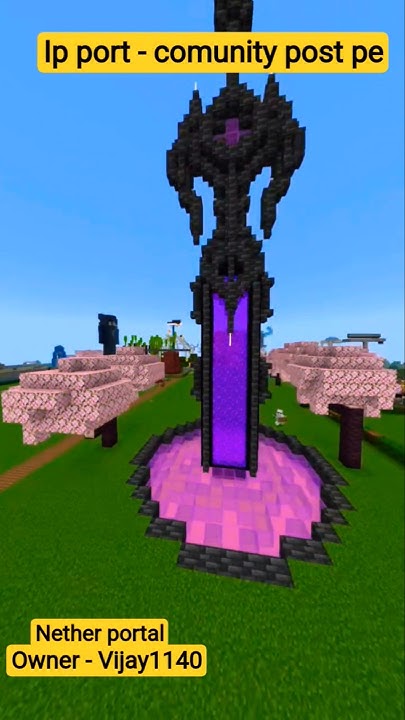 Minecraft: Simple Nether Portal Design|Timelapse|Tutorial #minecraft # ...