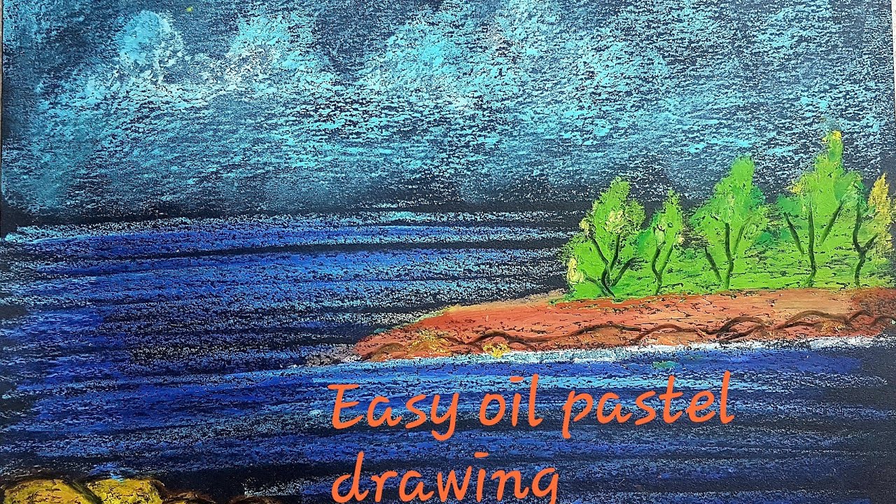Oil pastel drawing on black paper. Tutorial - YouTube
