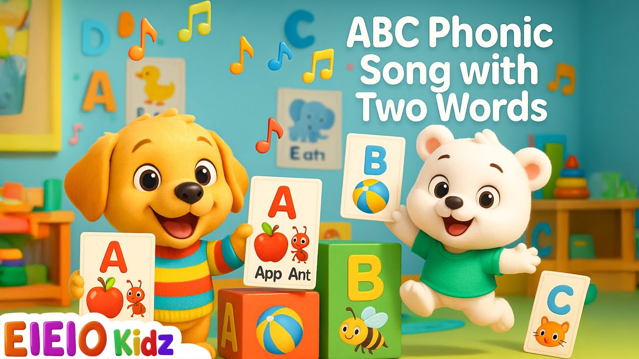 ABC Phonics Song with Two Words | Preschool Nursery Rhymes | Toddler ...