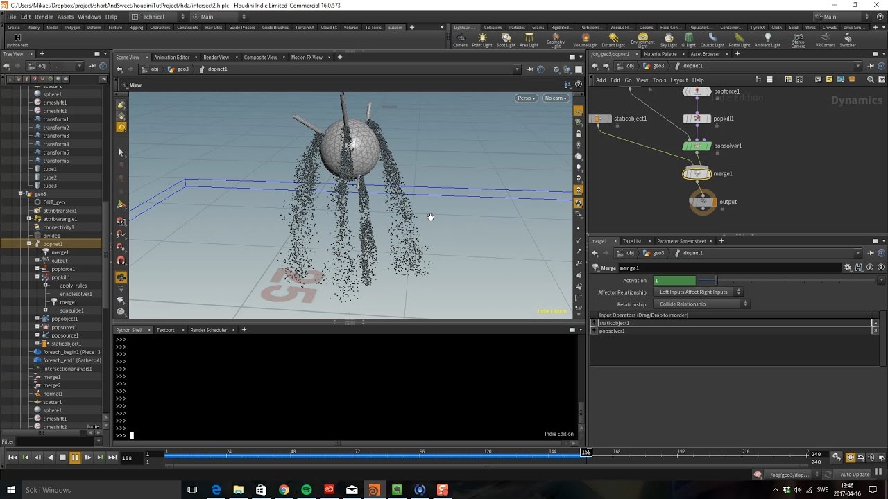 Emit Particles From Geometry Intersections In Houdini Youtube