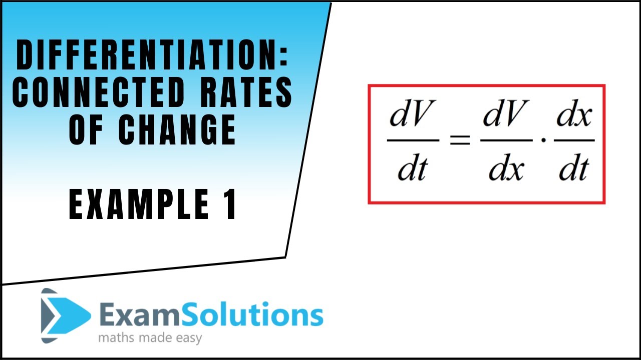 Differentiation Connected Rates Of Change Example 1 ExamSolutions