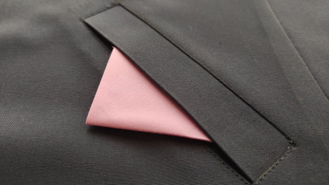 Single Welt Pocket Cutting And Sewing Tutorial - YouTube