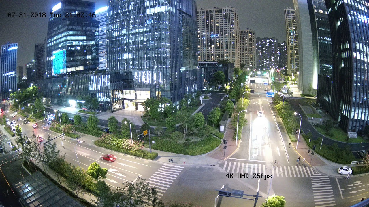 4K Night Image Performance By Hikvision 5 Series Camera - YouTube