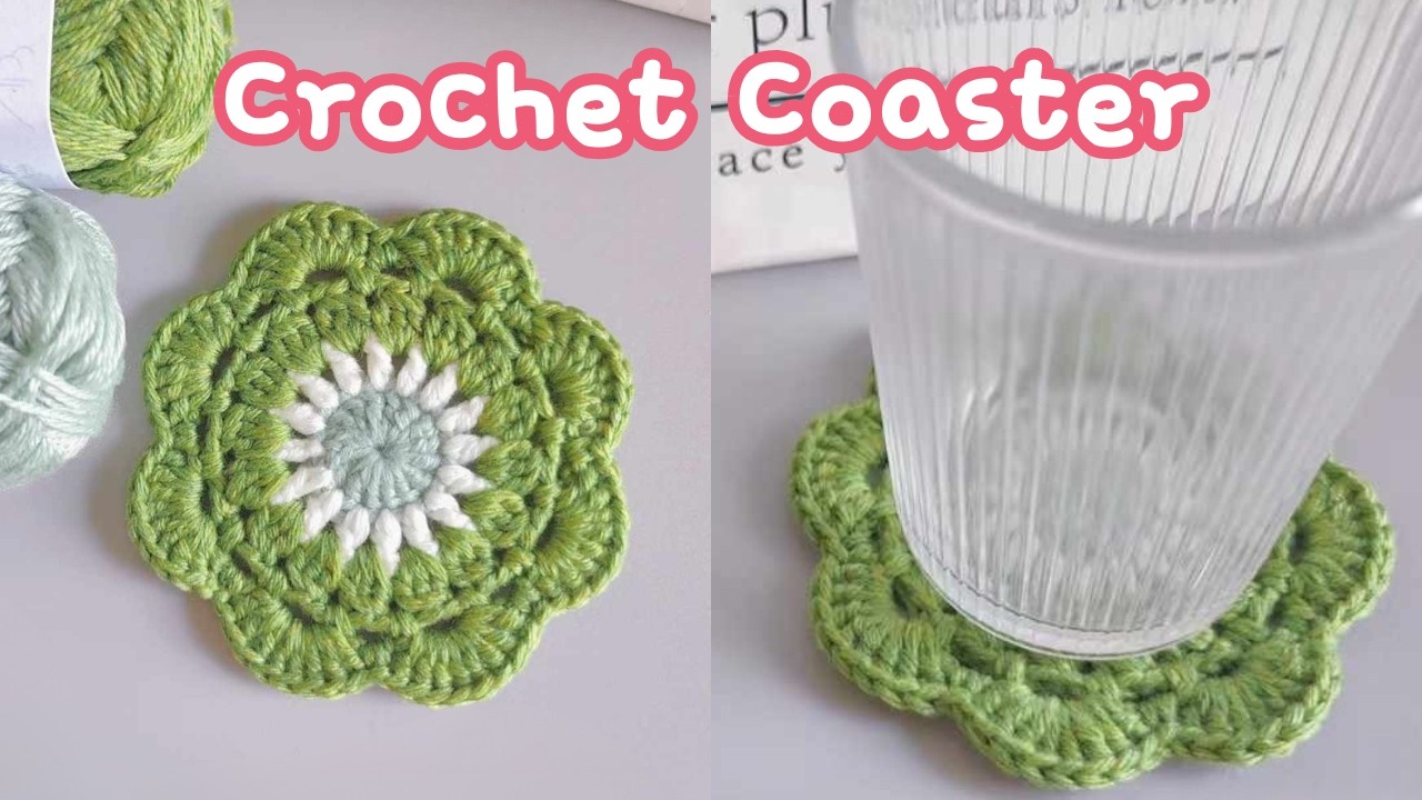 Easy Crochet Coaster Tutorial: Step-by-Step Guide for Beginners - YouTube