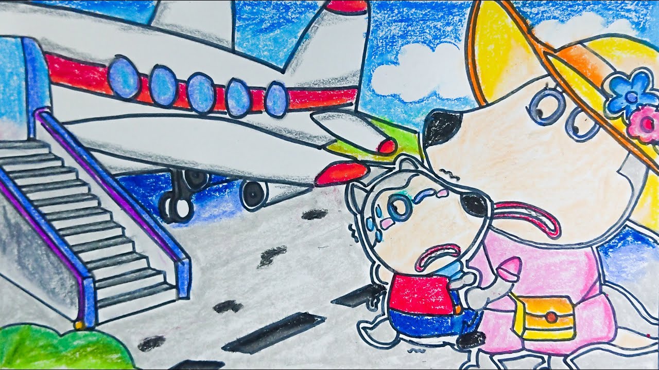 Wolfoo, why are you scared of flying? Wolfoo fanmade coloring crayon ...