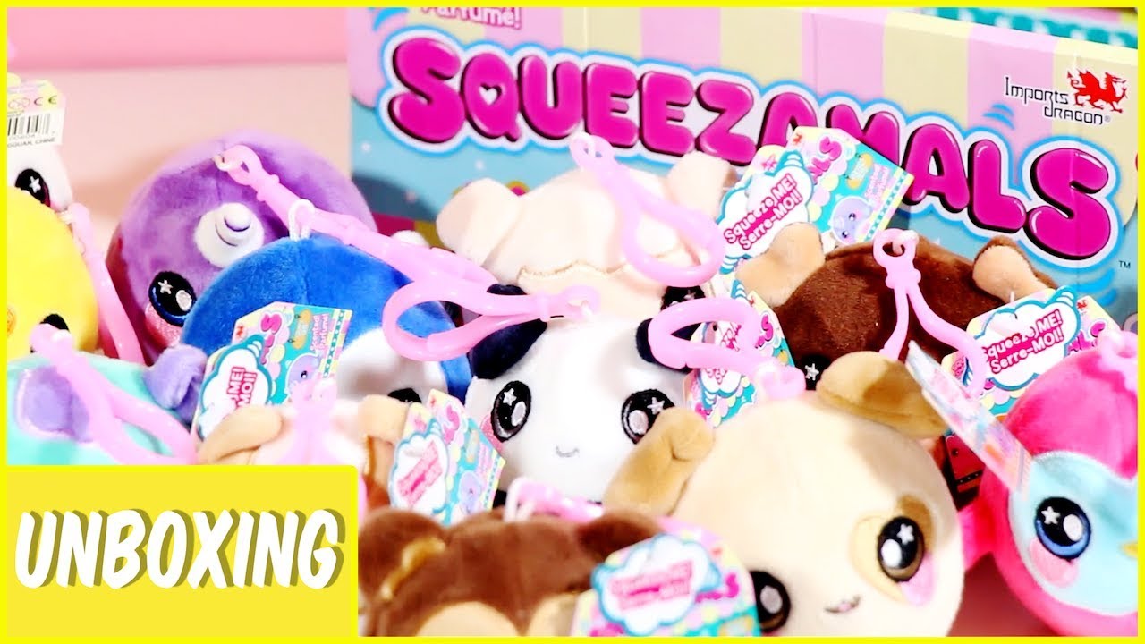 Squeezamals Clip-Ons UNBOXING | Slow rise, scented, plush! | Imports ...