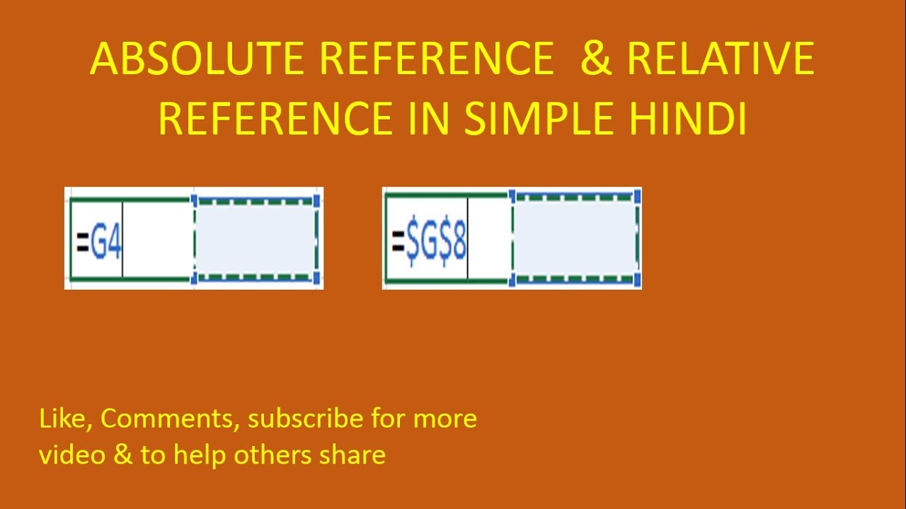 Absolute and Relative reference in Excel | Absolute reference in excel ...