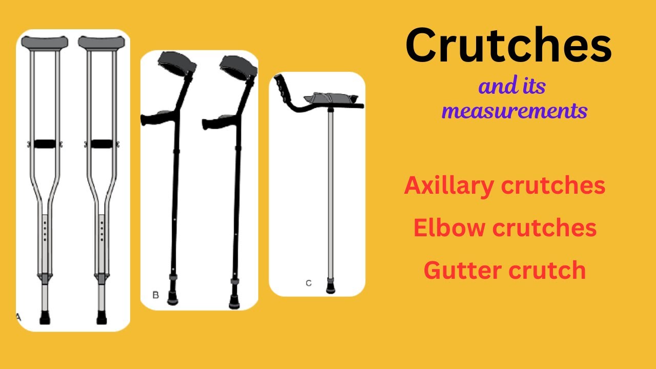 Crutches & its measurement: Axillary crutches, elbow crutches & gutter ...