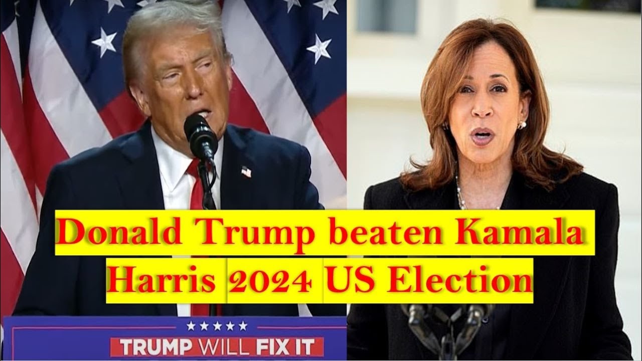 Donald Trump beaten Kamala Harris 2024 US President Election - YouTube