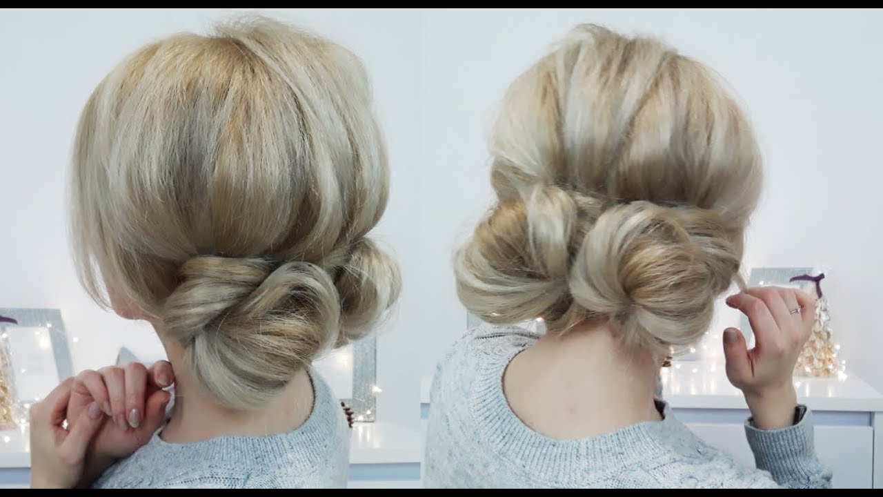2-MINUTE EASY ELEGANT BUNS UPDO | Awesome Hairstyles - YouTube