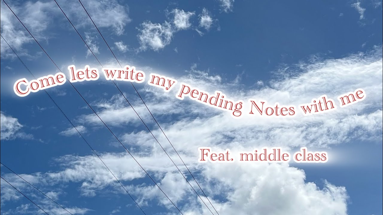 Study with me (writing my pending Notes) - YouTube
