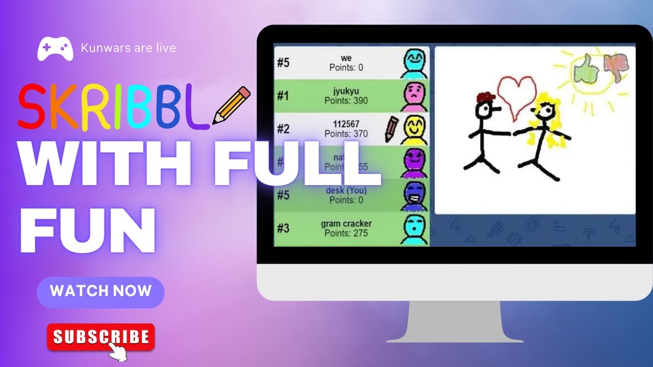 skribble.io Full fun with kunwars - YouTube