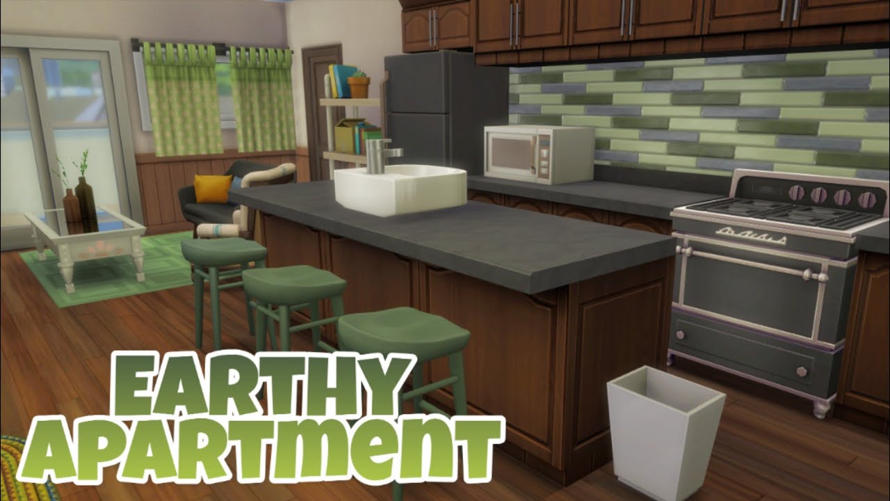 EARTHY APARTMENT RENOVATION // The Sims 4 Speed Build: Evergreen ...