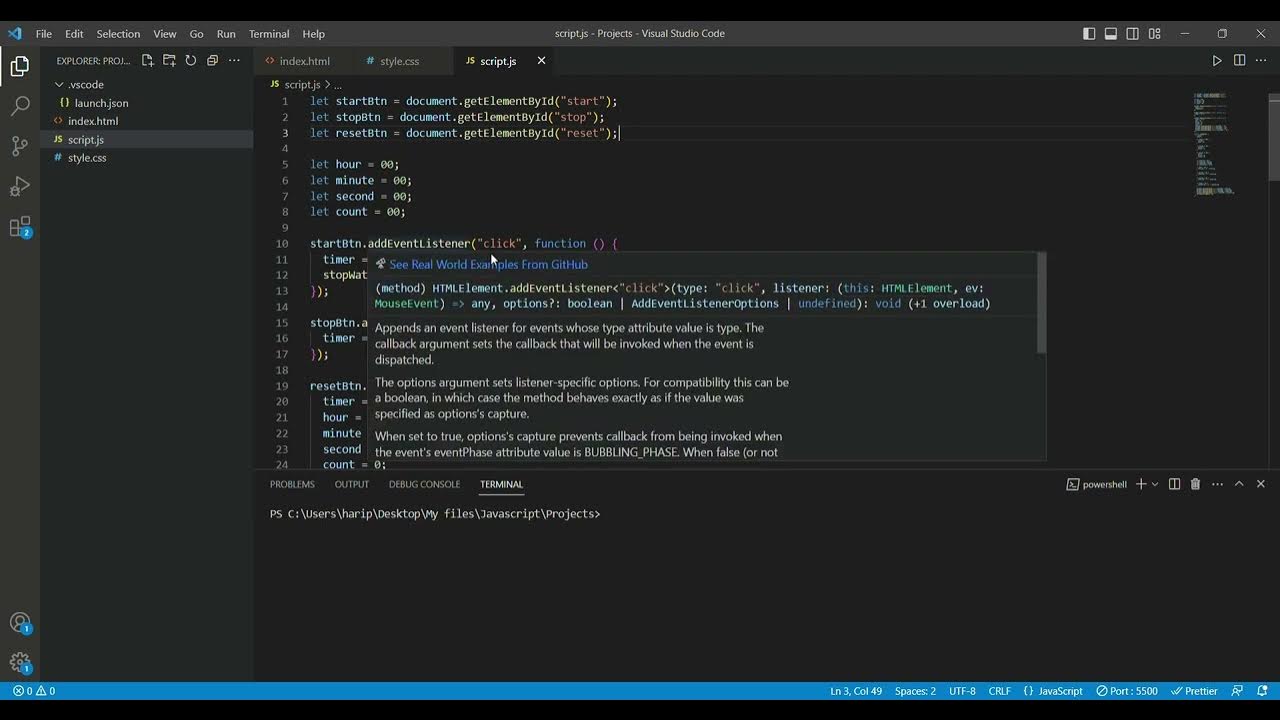 My first Javascript code - YouTube