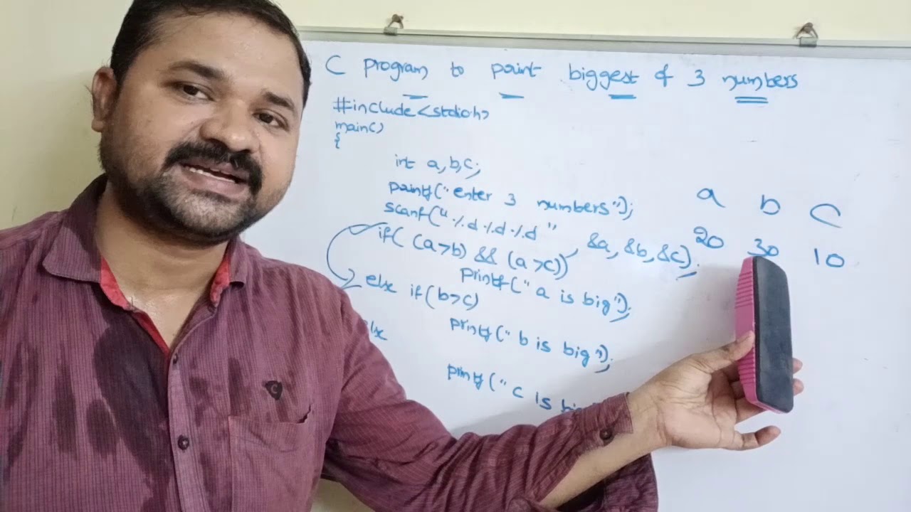 Biggest of 3 Numbers in c|C Program to Find the Biggest of 3 Numbers ...