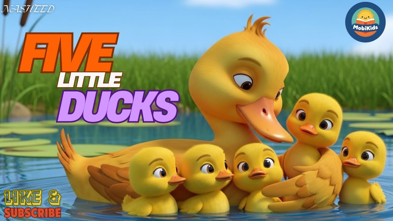 Five Little Ducks | Count 5 Ducks | Islamic Nasheed | Nursery Rhyme ...