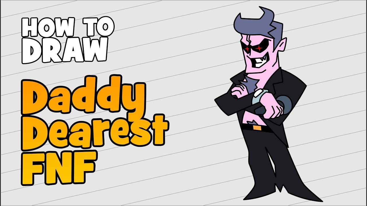 How to draw Friday Night Funkin Daddy Dearest - YouTube