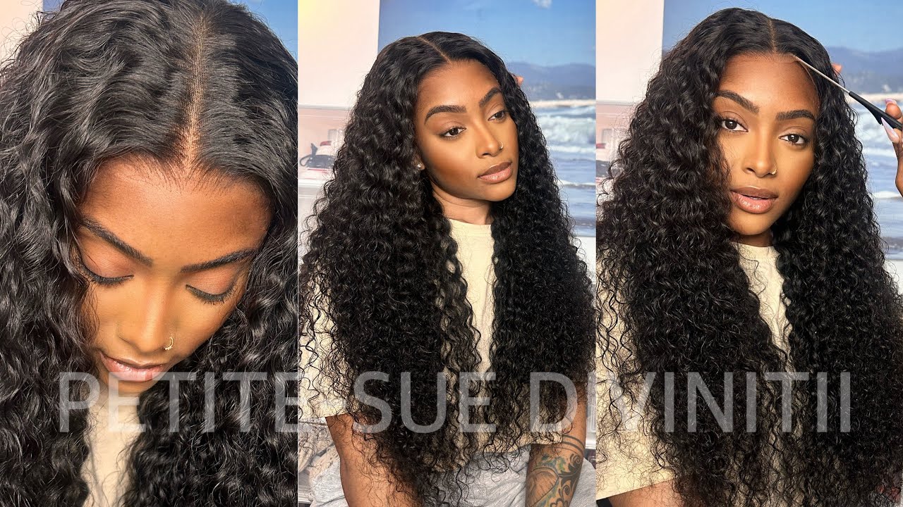 REALISTIC 9X6 GLUELESS HD LACE CLOSURE WEAR & GO 26" CURLY WIG ft ...