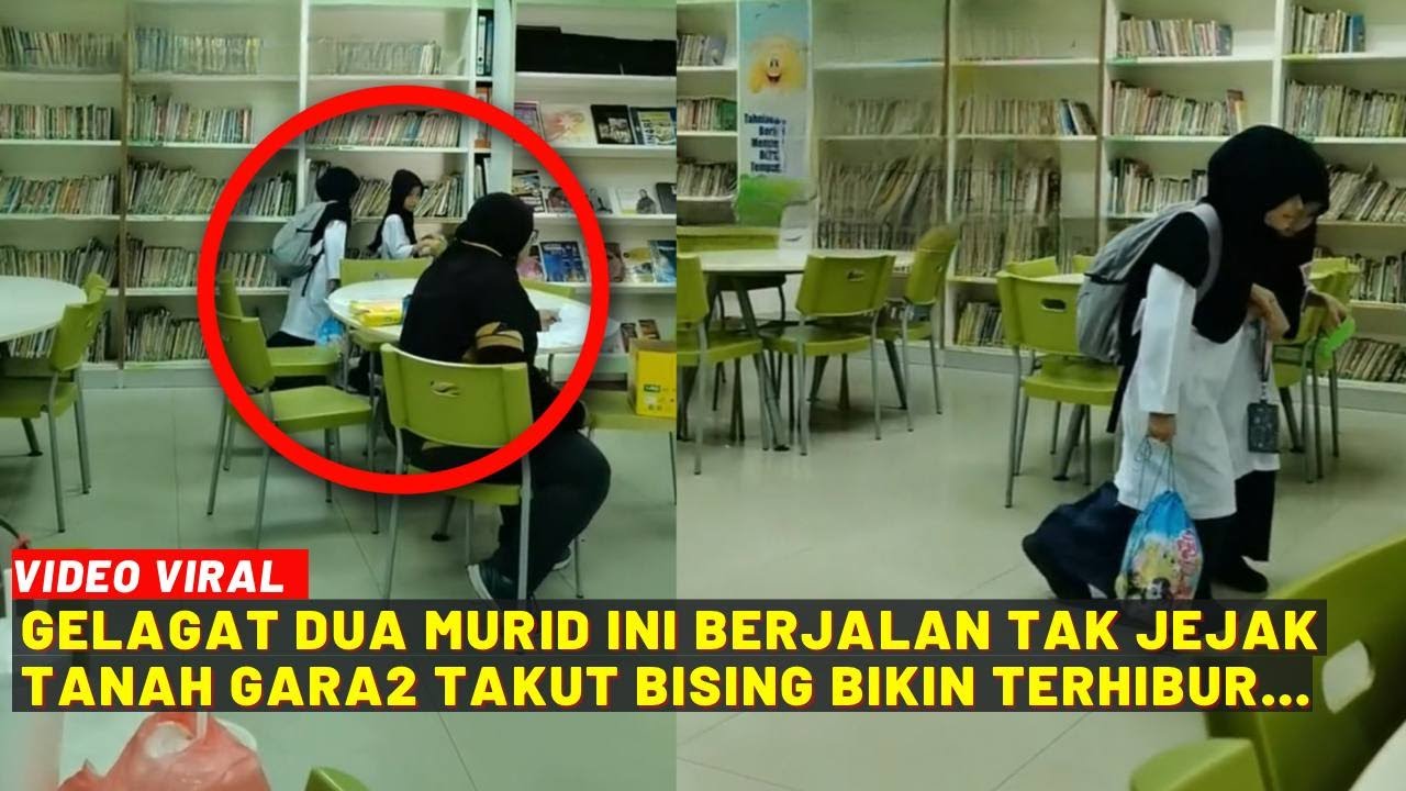 GELAGAT DUA MURID BERJALAN TAK JEJAK TANAH GARA2 TAKUT BISING BIKIN ...