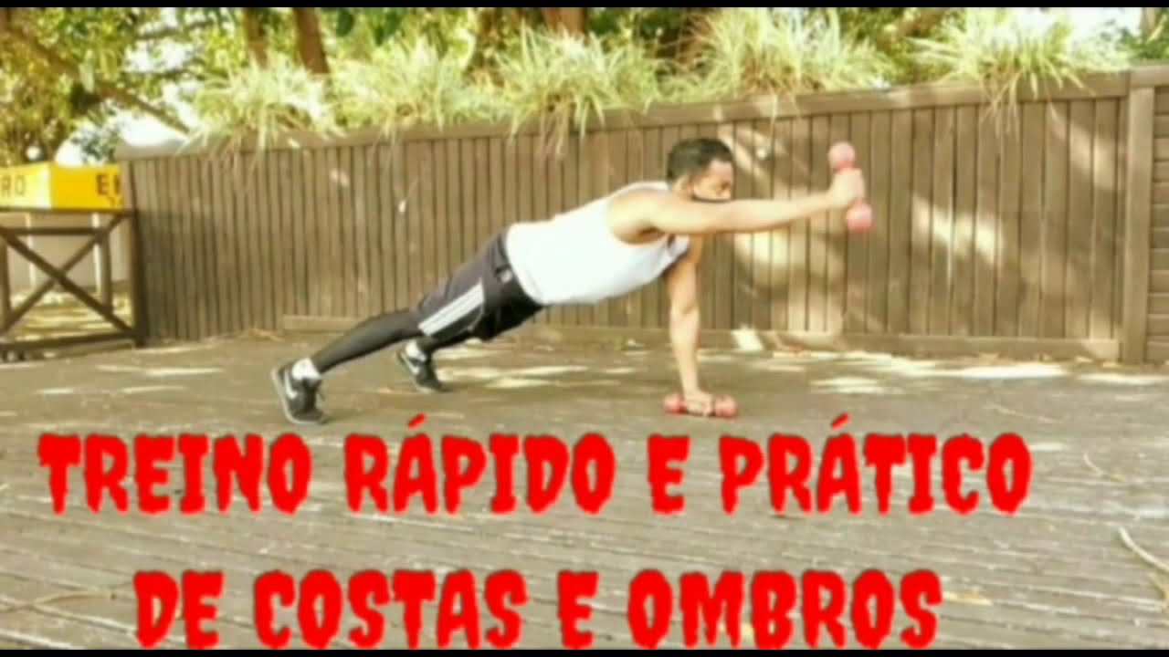 treino de costas e ombros com halteres na prancha - YouTube