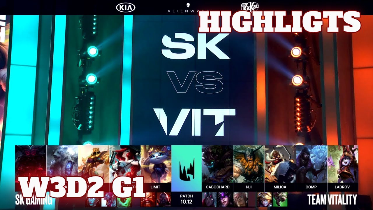 (Highlights) SK Gaming vs Vitality | Week 3 Day 2 S10 LEC Summer 2020 ...
