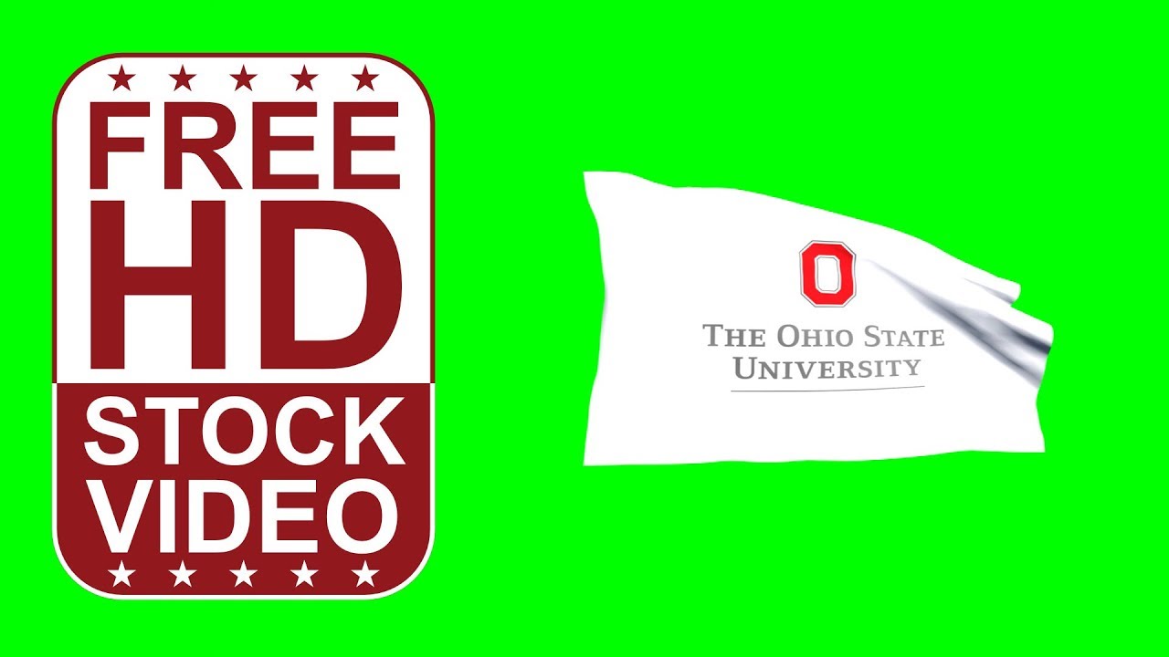 Free Stock Videos – Ohio State University logo flag waving on green ...
